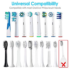 Toothbrush Heads Case, Brush Head Dustproof Cover Cap Protector Case Compatible with Oral-B Braun and Philips Replacement Brush Heads, Protects Toothbrush Head and Convenient Travel - Clear