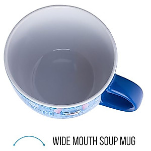Silver Buffalo Lilo and Stitch Wavy Style Ceramic Soup Mug, 24-Ounces