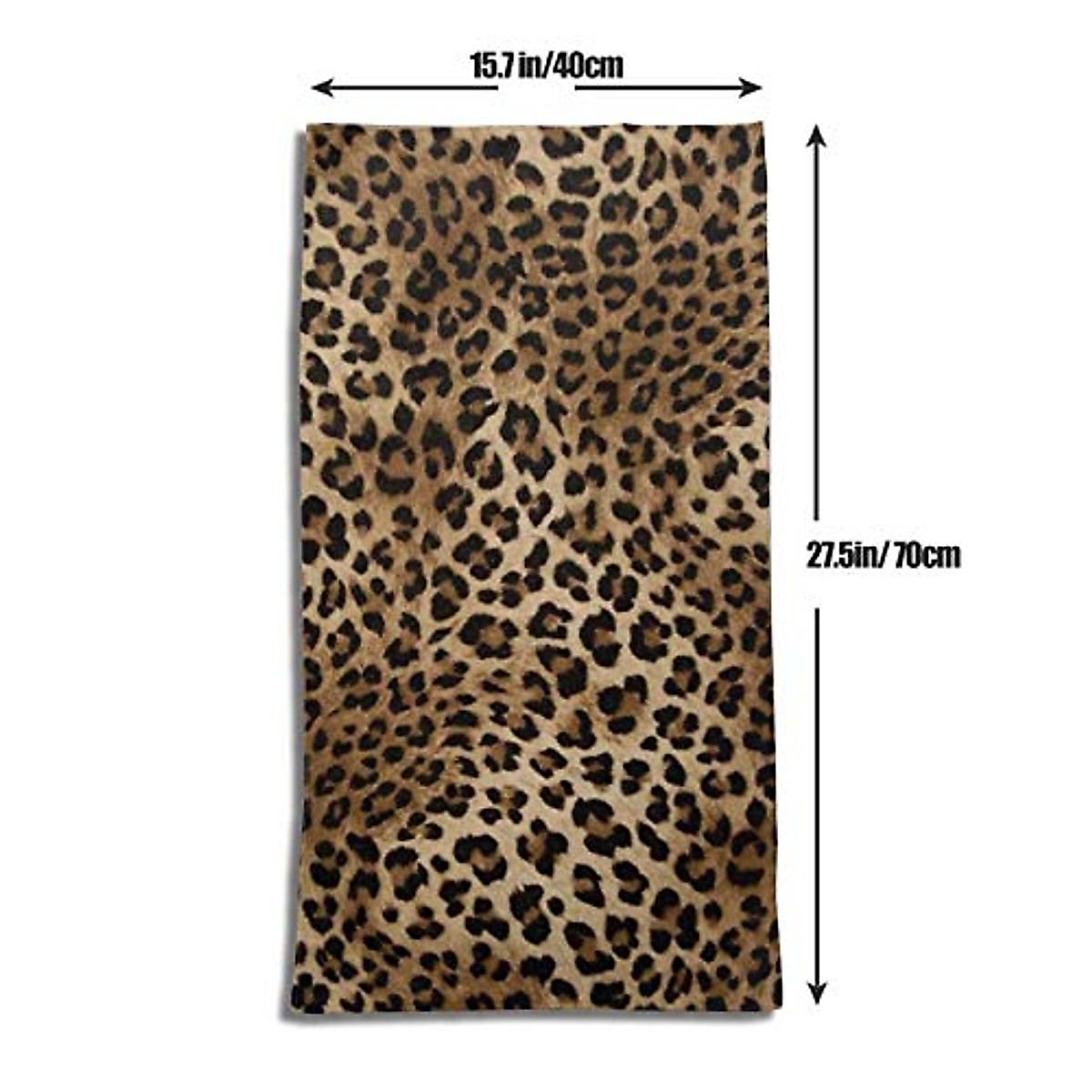 MSGUIDE Leopard Print Hand Towels Ultra Soft Highly Absorbent Bathroom Towel Multipurpose Thin Kitchen Dish Guest Towel for Bathroom, Hotel, Gym and Spa Christmas Decor (27.5" x 15.7")