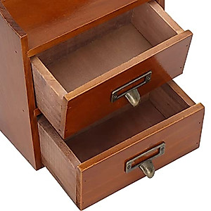 Retro French Design Desk Wooden Storage Box Desk Storage Box for Office
