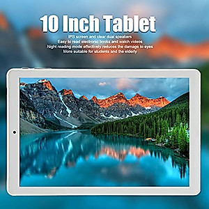 10 Inch Tablet, 8 Core Processor 64Gb 3Gb, IPS Screen Dual Speakers, 3G Network 5G WiFi, Night Reading Mode, 6000Mah Android 11 Suitable for Learning(USA)