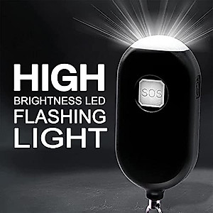 Personal Security Alarm Keychain Set for Women,3Packs Rechargeable Self Defense Safety Alarm Keychain with Loud 130dBs to Protect Your Family, Kids, Elderly & Dog Walkers Safety