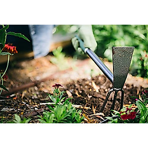 Yard Butler Terra Tiller All Steel 15” Tilling Weeding Loosening Cultivating Digging and Chopping Garden Hand Tool Three Thick Prongs And Heavy Duty Chopping Blade With Welded Handle – TT-4T