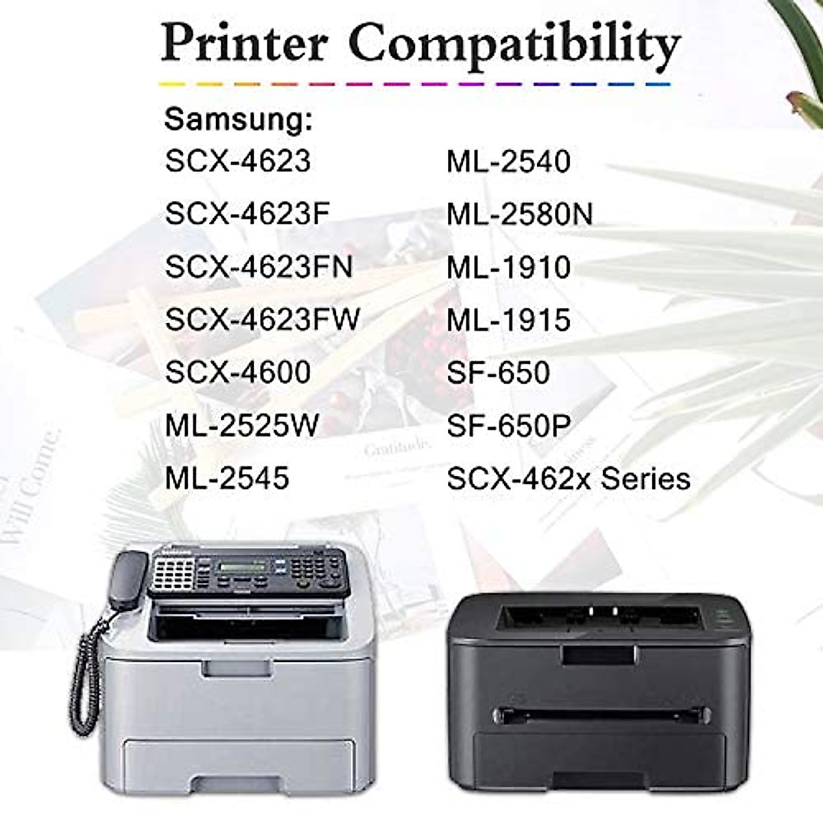 MLT-D105L (1-Pack Black) Toner Cartridge Compatible Replacement for Samsung ML-2525W ML-2545 ML-2540 ML-2580N SCX-4623 SCX-4623F SF-650 SF-650P ML-1910 ML-1915 Series Printers,Sold by JanToner.