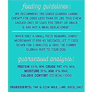 3 Piece,100% All Natural Durkha Yak Himalayan Dog Chew - for All Small Dogs. Total Minimum Weight 6.0 Oz !