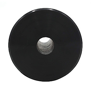 GHmarine 4 Inch Width Boat Trailer Black Molded Rubber Spool Roller - 5/8” Hole