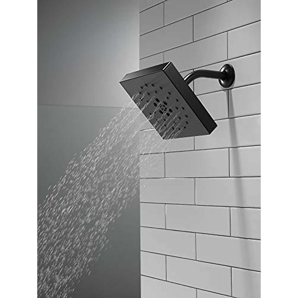 DELTA FAUCET 52484-BL Delta H2Okinetic 4-Setting UltraSoak Shower Head, Matte Black