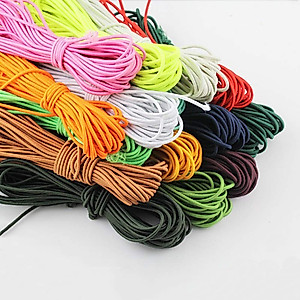 VGOODALL 100 Yards White Elastic String Beading Cord Stretchy String for Bracelets, Necklace, Jewelry Making and Crafts,1MM