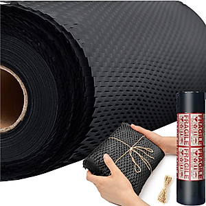 TDZWIN Honeycomb Packing Paper, 15"x 213' Eco Friendly Packing Paper for moving, Recyclable Honeycomb Packing Paper Wrapping Protective Roll With 12 Fragile Sticker Labels & 100Ft Jute Twine Brown