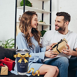 MOSAJOY Thank You Gifts for Women Sometime You Forget You're Awesome So This Is Your Reminder Wine Tumbler- Birthday Gifts for Friend 20oz Stemless Insulated Cup with Lid (You Are Awesome, Navy Blue)