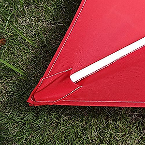 Plcnn 6.5 x 6.5 ft Patio Umbrella Canopy, Square Umbrella Replacement Cover Outdoor Table Umbrella Replacement Top Cover for Pool Beach Backyard Garden