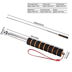mumisuto Home Inspection Hammer, Telescopic Shockproof Empty Drum Hammer Portable Tile Hollow Inspection Tool with Sponge Handle For House Decoration Inspection, 130CM