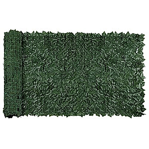 Artificial Ivy Privacy Fence,U'Artlines Heavy Duty Artificial Hedges Fence and Faux Ivy Vine Leaf Decoration Screen Garden Wall Fence for Outdoor Garden Decor (59x118Inch)