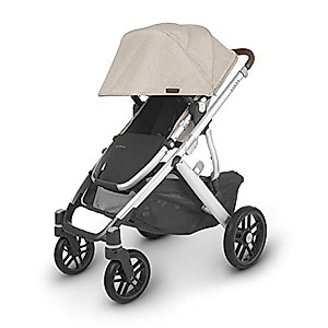 UPPAbaby Vista V2 Stroller - Declan (Oat Melange/Silver/Chestnut Leather) + Upper Adapters + RumbleSeat V2- Declan (Oat Melange/Silver/Chestnut Leather)