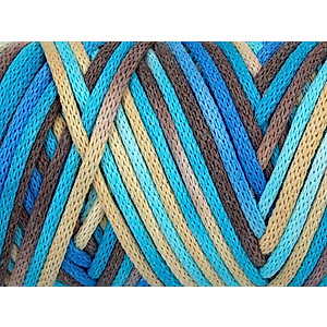250 gr ICE YARNS Macrame VISCOT Color 3MM (60% Cotton 40% Viscose) Yarn Blue Shades Brown Shades Cream
