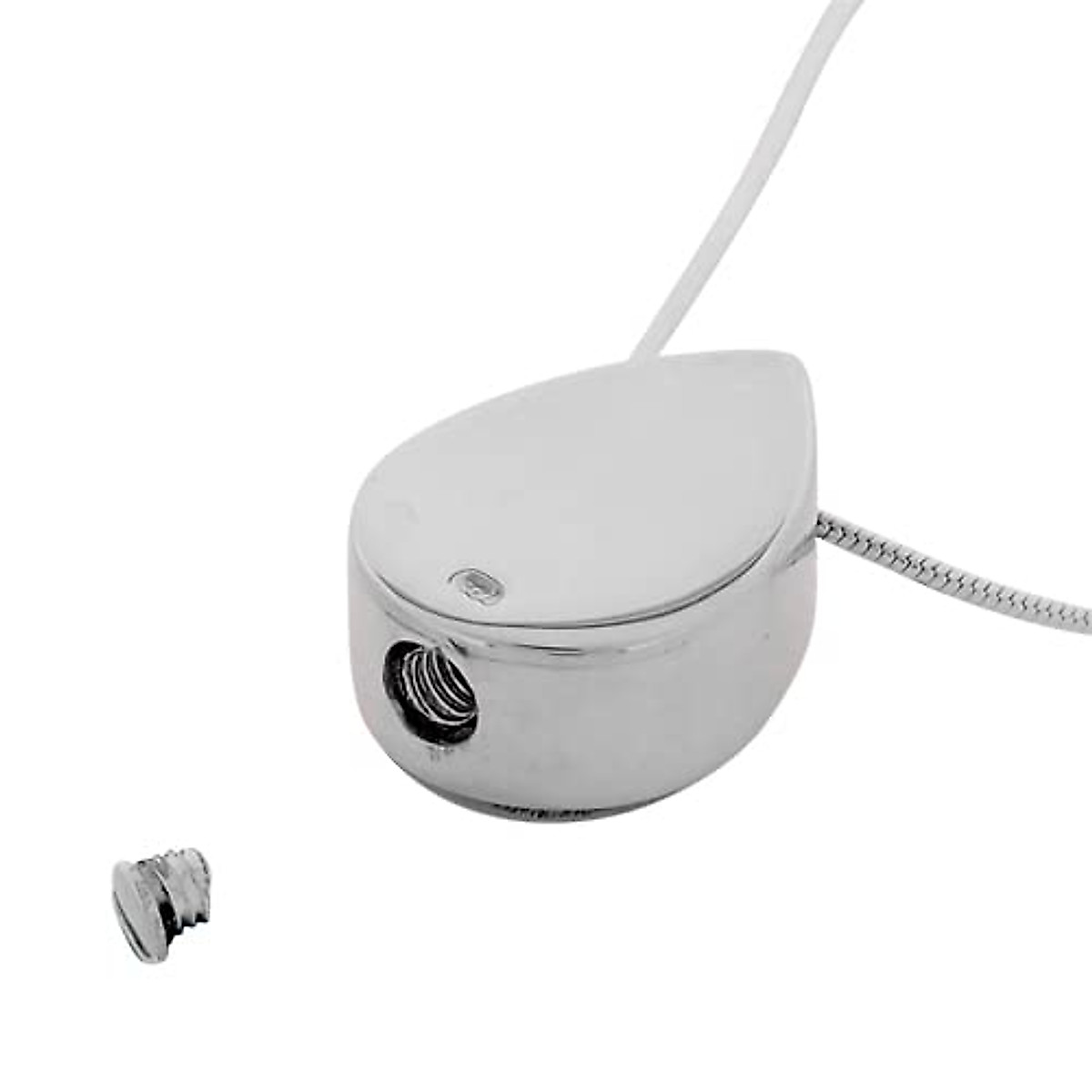 Turquoise Teardrop Pendant and Necklace for Ashes, Sterling Silver, Cremation Jewelry for Ashes