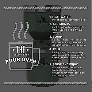 Stanley 10-09566-001 The Camp Pour Over Set, 12 ounces, Hammertone Green NA