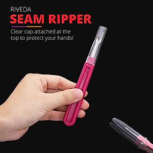 Seam Ripper 2 Pack - Thread Cutter and Threadripper for Crafting Notions & Quilting - Seam Rippers for Sewing, Unpicker Sewing Accessories and Supplies for Needlework, DIY Craft