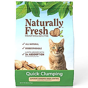 Naturally Fresh Cat Litter - Walnut-Based Quick-Clumping Kitty Litter, Unscented , 26 lb (23001)