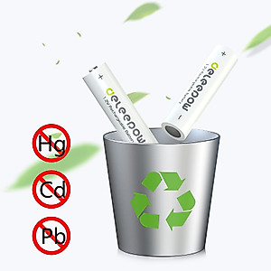 Deleepow Rechargeable AAA Batteries Ni-MH Triple A Batteries with LCD Charger 1100mAh 1200 Cycles Pack of 8