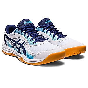 ASICS Men's Upcourt 5 Court Shoes, 9, White/Indigo Blue