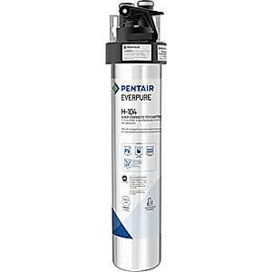 Pentair Everpure H-104 Drinking Water System, EV926271, Includes Filter Head, Filter Cartridge, All Hardware and Connectors, 1,000 Gallon Capacity, 0.5 Micron