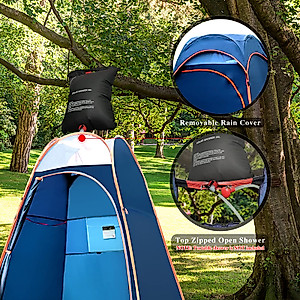Pop Up Shower Tent,Portable Privacy Changing Tent,Instant Camping Dressing Bathroom Potty Tent for Camping Hiking Toilet Beach Picnic Fishing with Carrying Bag,6.9 FT Tall,by Zomake(RoyalBlue)