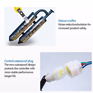 LeTkingok 5KW Electric Vehicle Gasoline Generator Range Extender Electric Start Automatic Frequency Conversion Electric Tricycle Generator (60V, Split Tank)