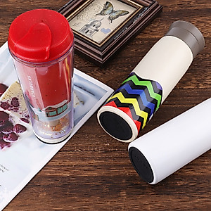 KINBOM 10pcs Rubber Bottoms for Sublimation Tumblers, Skinny Tumbler Rubber Bottom Pads Bulk for 20 oz Tumbler Protective Silicone Bottoms for Tumblers Straight Wine Tumblers 12/15/17/20/30oz (56mm)