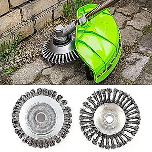 NYASAA Libiyi Razorsharp Trimmer Head, Unbreakable Sharp Wired Trimmer Head, Razor Sharp Steel Wire Rotary Weed Brush Cutter for String Gardening Lawnmower Moss Grass Rust Removal etc (6 inch)