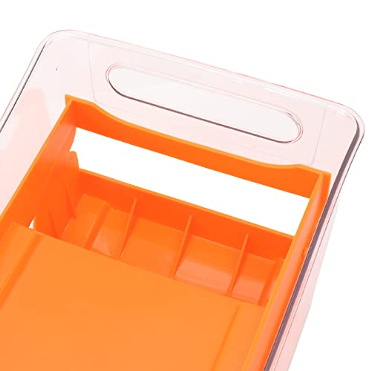 2 Tier Soda Can Organizer for Refrigerator Organizer Bins Soda Pop Can Holder Dispenser Drink Beverage Holder for Fridge Cabinets Freezer(Orange)