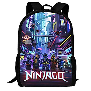 MILX Ninja Anime Multi-Functional Backpack Laptop Shoulder Bag Backpack With Adjustable Strap Casual High Capacity 17 Inch Daypack Gifts