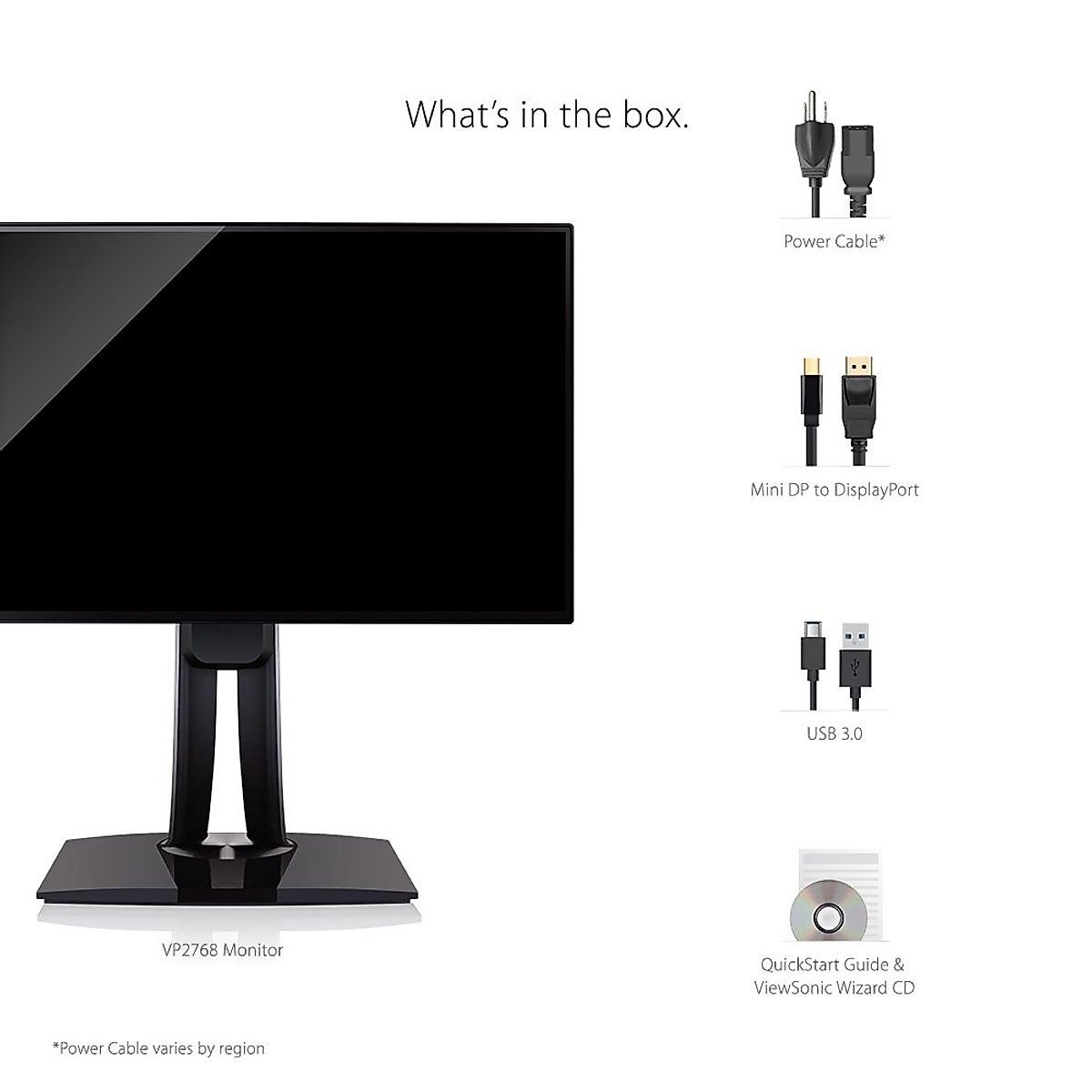ViewSonic VP2768 PRO 27" 1440p Monitor with 100% sRGB Rec 709 14-bit 3D LUT and Color Calibration for Photography and Graphic Design