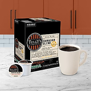 Tully's Coffee Hawaiian Blend Keurig Single-Serve K-Cup Pods, Medium Roast Coffee, 96 Count (4 Packs of 24)