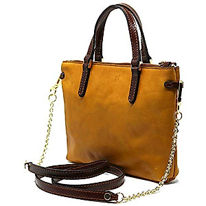 Floto Sesto Leather Crossbody Bag Women's Handbag Shoulder Bag (Yellow)