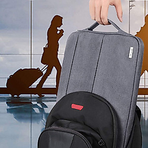 V Voova Laptop Sleeve Carrying Case 15.6 16 Inch, Slim Computer Cover Bag Compatible with MacBook Pro 15/16, Dell xps 15, 15-16 Inch HP Dell Asus Acer Laptop, Grey