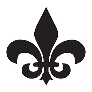 Black Fleur De Lis Temporary Tattoos | Pack of 25 | MADE IN THE USA | Skin Safe | Removable