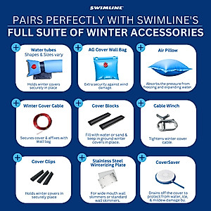 SWIMLINE HYDROTOOLS Air Pillow For Above Ground Pools Cover Winterizing | 4 x 4 ft Cushion Swimming Pool Closing Winter Kit | Cold Resistant Ice Equalizer Thick Pool Pillows Blue | 1144 ACC44
