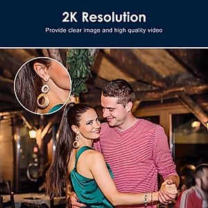 Angetube Webcam, 2K Streaming Webcam with Ring Light, HDR Laptop Camera with Remote, Dual Stereo Microphone and Privacy Cover, Auto Focus 5X Zoom in, Computer Camera for Zoom/Skype/Teams/Webex