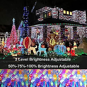 Christmas Lights Outdoor 405FT 1000 LED Long String Lights, Waterproof Plug in Twinkle Fairy Lights with Remote, 8 Modes Timer Dimmable for Xmas Tree Christmas Decorations Garden Party Warm White