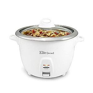 10-cup Rice Cooker With Stainless Steel Pot Silver White Ready Indicator Light