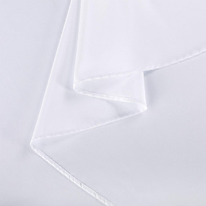 Ascoza 2pack 120 Inch White Round Tablecloth in Polyester Fabric for Wedding/Banquet/Restaurant/Parties