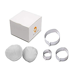 AK ART KITCHENWARE Sugarpaste Flower Veiner and Cutters Set Silicone Veining Molds Fondant Cake Decorating Tools for Bakery (Hydrangea Petal Vein)