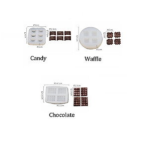 3Pcs Cake Fondant Silicone Molds, Chocolate Silicone Molds, Waffle Cookie Cake Decorating Molds for Baby Showers, Birthdays, Thanksgiving, Easter