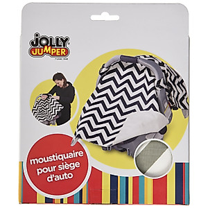 Jolly Jumper Infant Car Seat Veil, Chevron Grey, One Size