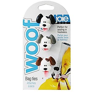 MSC International Silicone Joie Woof Bag Ties, White