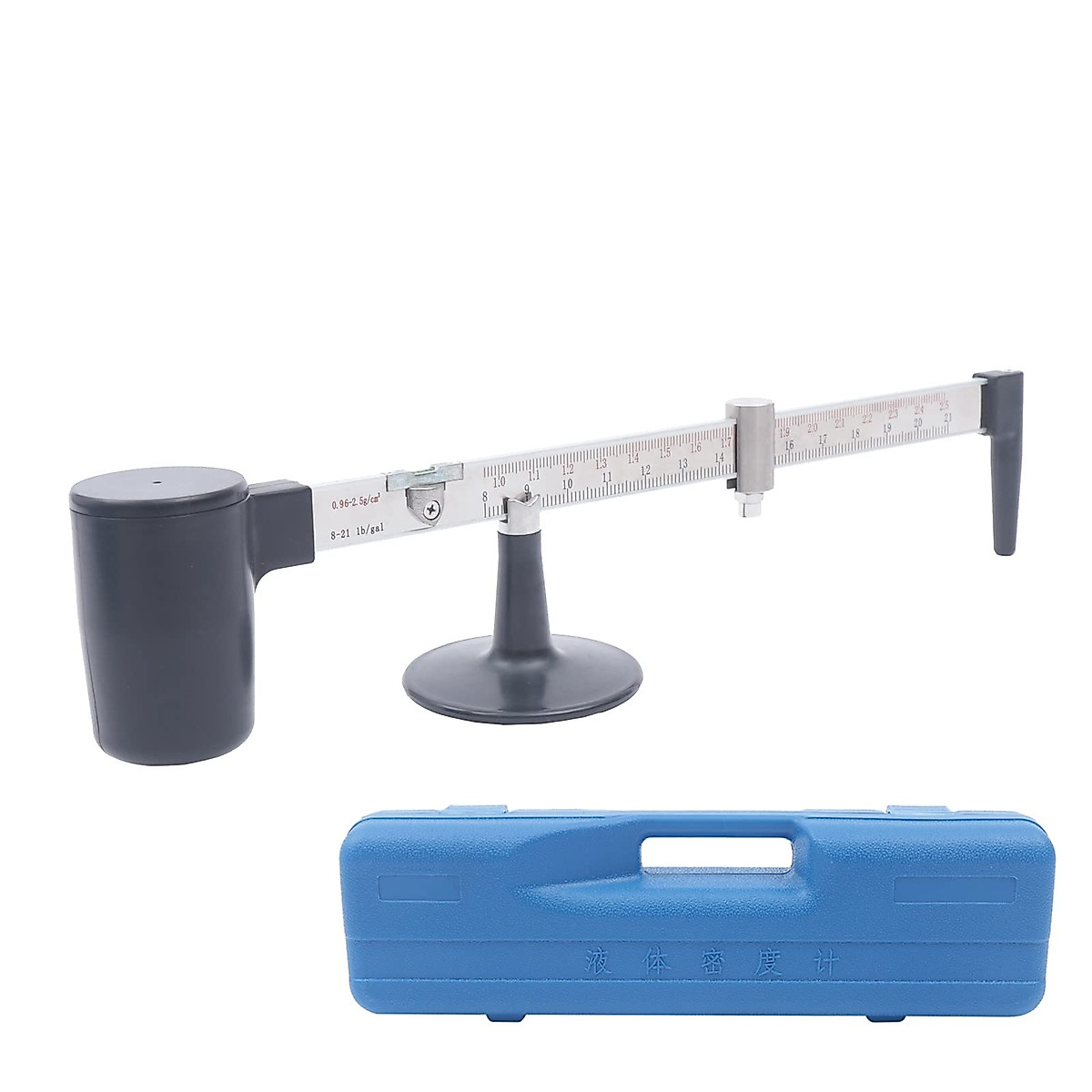 LOYALHEARTDY Mud Hydrometer Mud Scale Liquid Densimeter Hydrometer Mud Gravity Balance Hydrometer with Measuring Range 8-21lb/gal Measuring Accuracy 0.1lb/gal