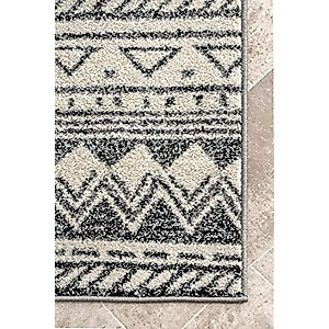 nuLOOM Becky Tribal Area Rug, 3' x 5', Dark Grey
