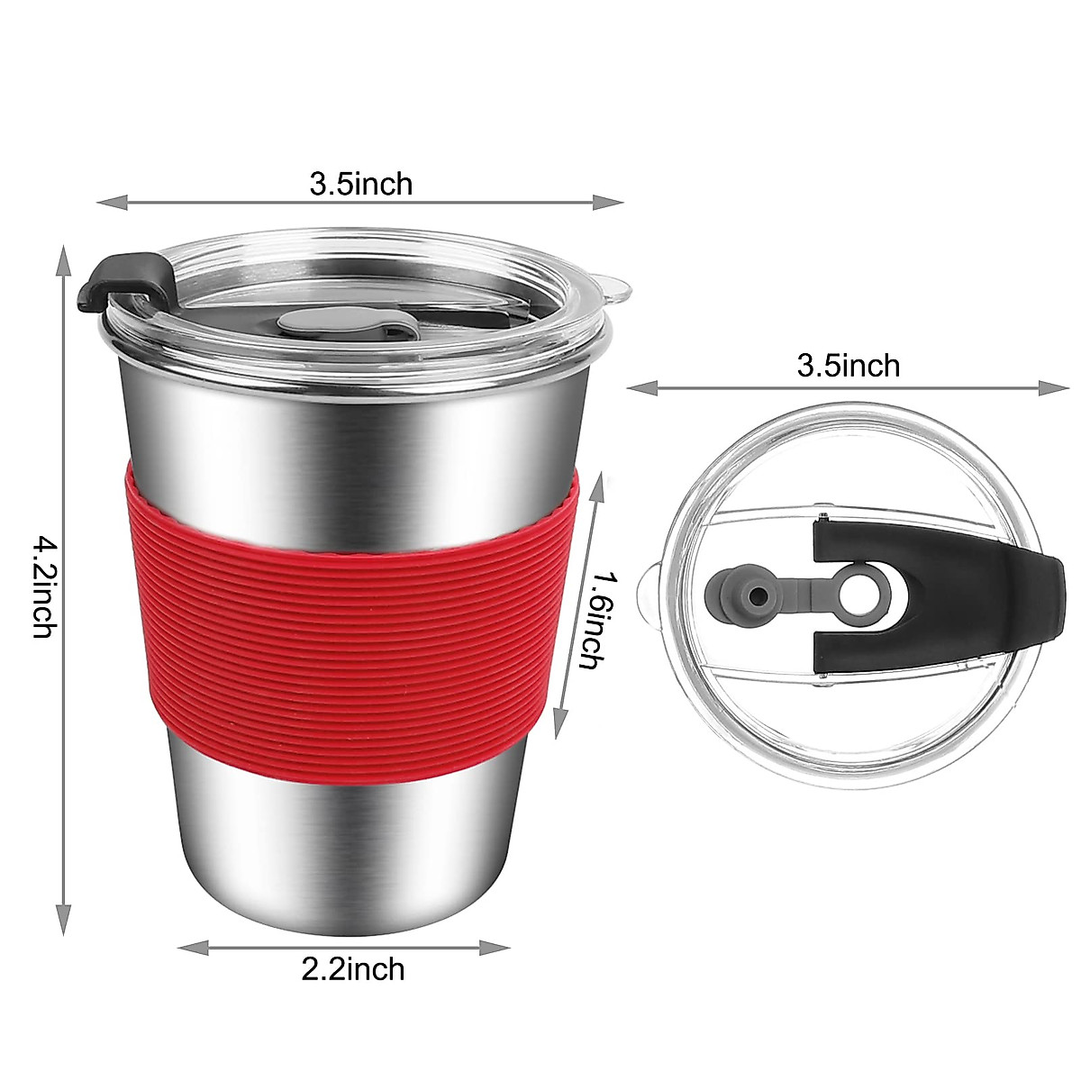 EWSNmata Kids Stainless Steel Cups, 12oz Toddlers Tumbler Spill Proof for School, Kids Metal Drinking Glasses, 6 Pack Unbreakable Water Glasses for Children, Adults, Outdoor, Indoor