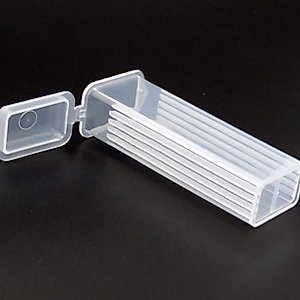 Scicalife Glass Slide Cases, 50pcs Plastic Rectangle Microscope Glass Holder Slide Box for 5 Slides, Microscope Slide Box for Laboratory Use